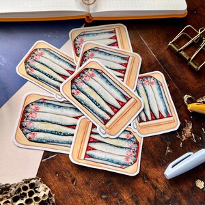 Packed Like Sardines Vinyl Sticker | Fish | Food | Laptop Decal ...