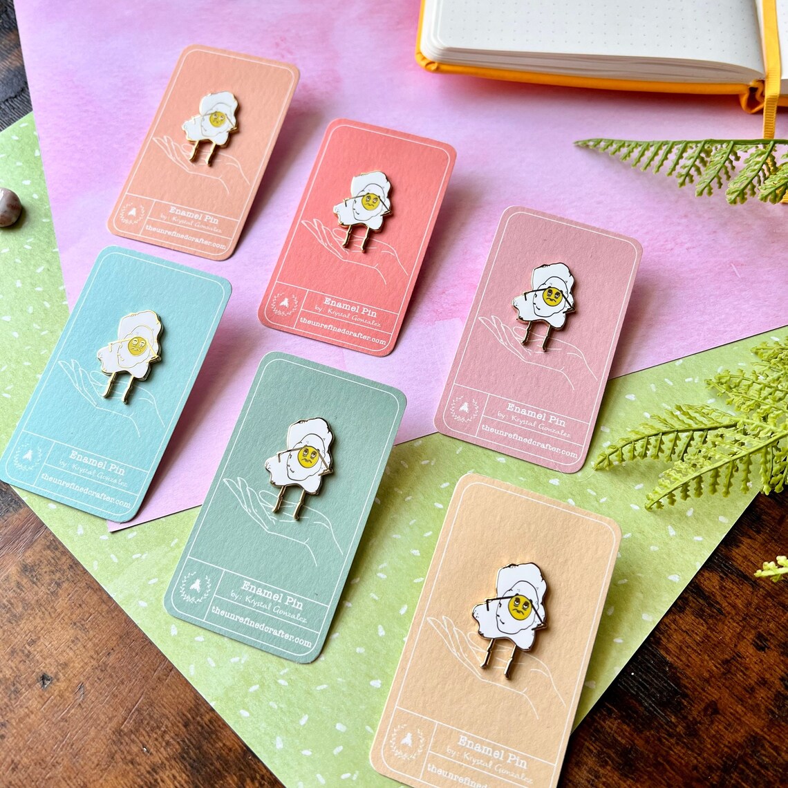 Sunny the Egg Enamel Pin | Egg | Gold | Miserable Food | Enamel Pin ...