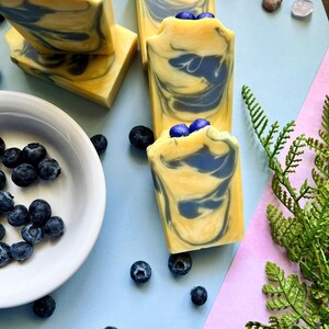 Blueberry Lemon Swirl Handmade Soap | Bar Soap | Bath and Body | Small ...