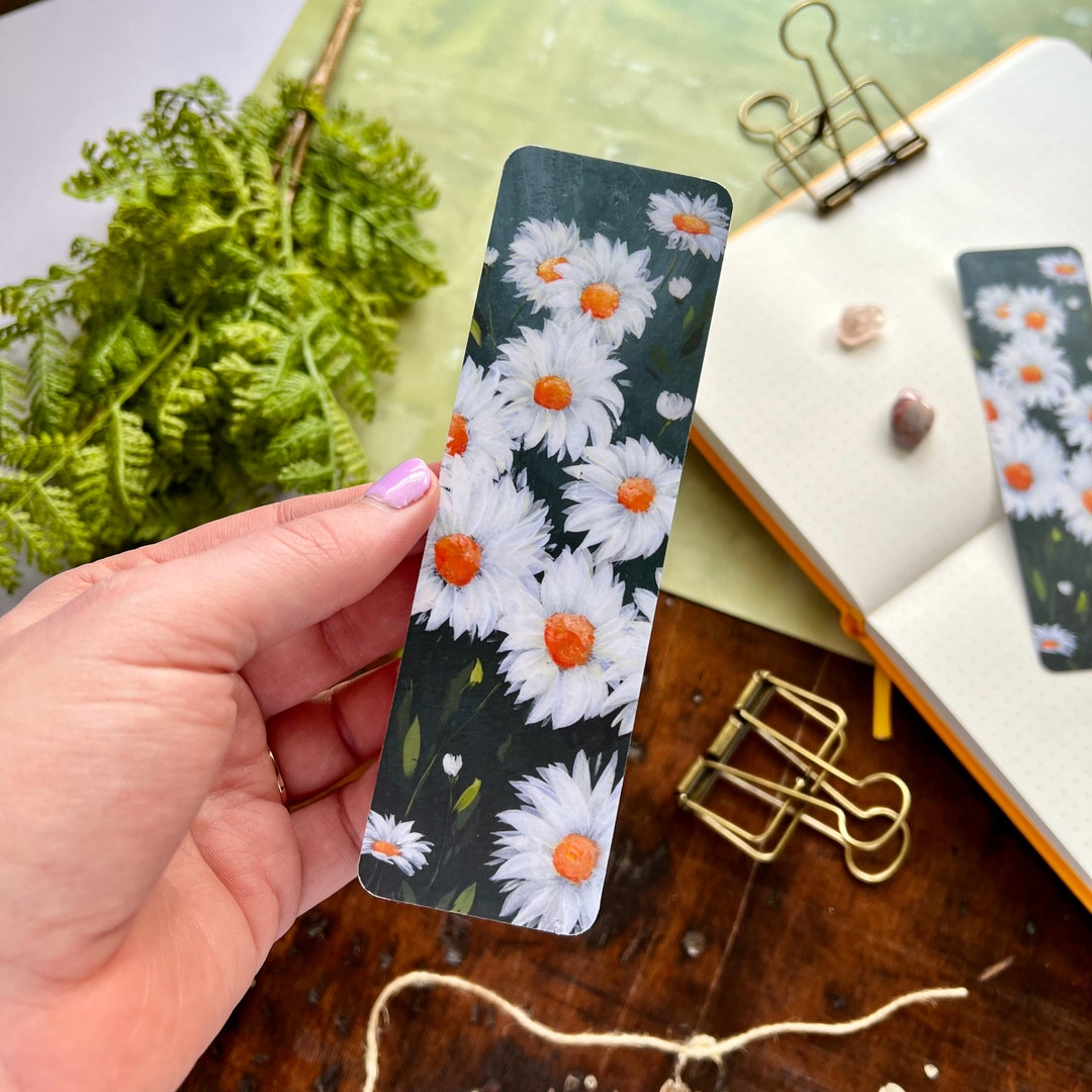 Daisy Bookmark | Floral Bookmark | Book Lovers Gift | Gift for Readers ...
