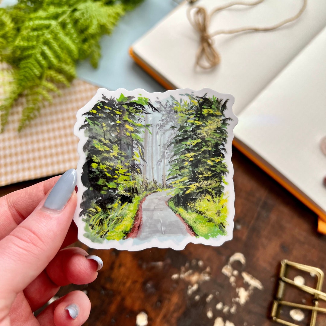 Forest Vinyl Sticker | Trees | Landscape | Laptop Decal | Planner ...