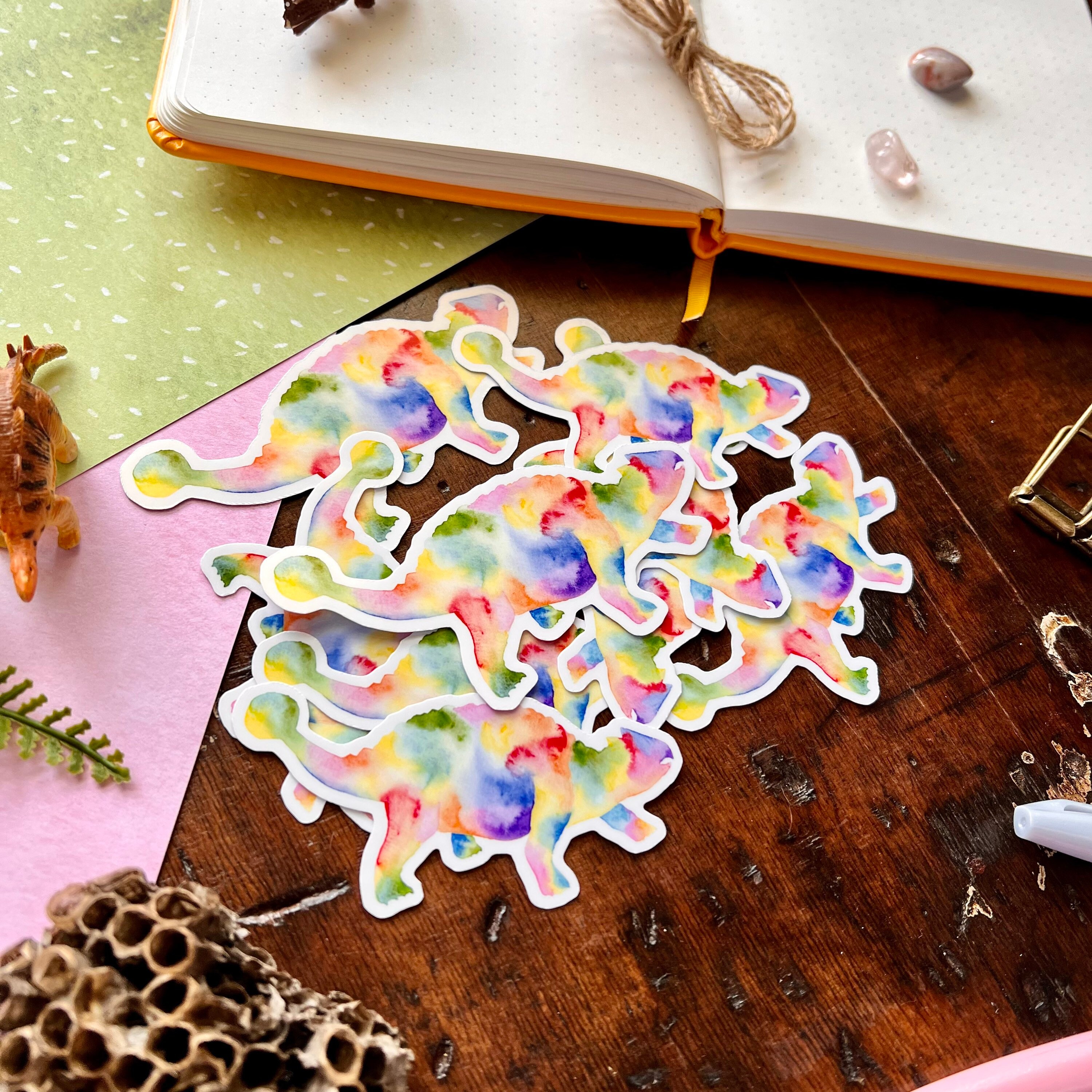 Rainbow Ankylosaurus Dinosaur Vinyl Sticker | Ankylosaurus Sticker ...