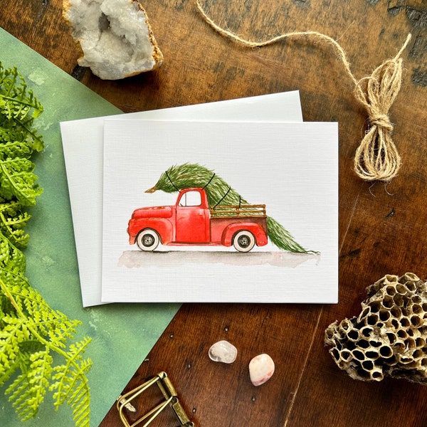 Christmas Red Truck - Etsy