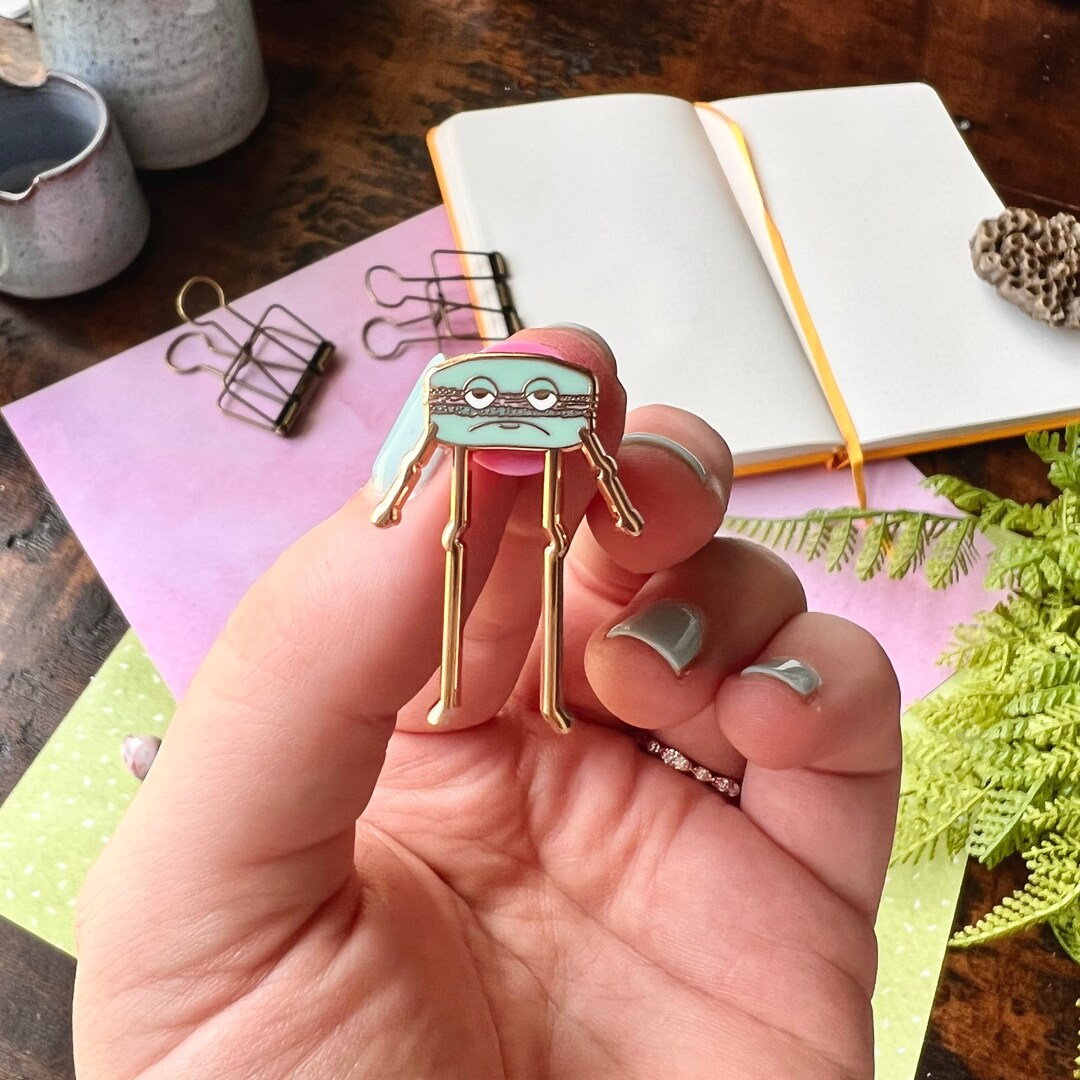Marv the Macaron Enamel Pin | Macaron | Rose Gold | Miserable Food ...