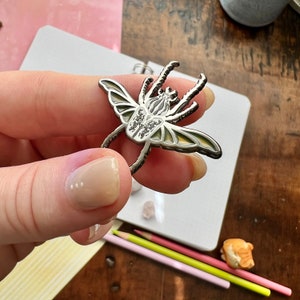 B Grade Goliath Beetle Hard Enamel Pin Stained Glass Transparent Pins ...