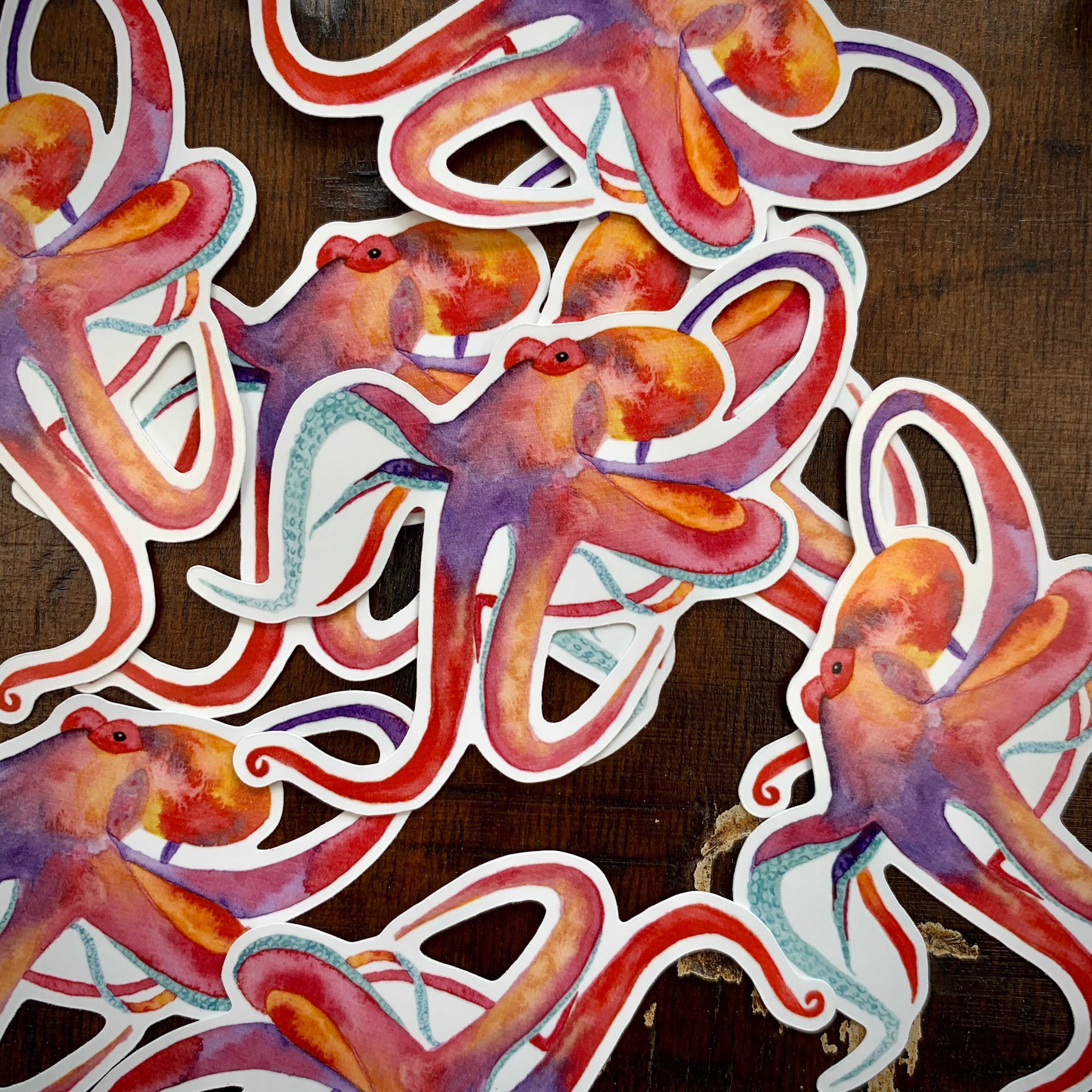 Octopus Vinyl Sticker Laptop Decal Fish Sticker Planner | Etsy