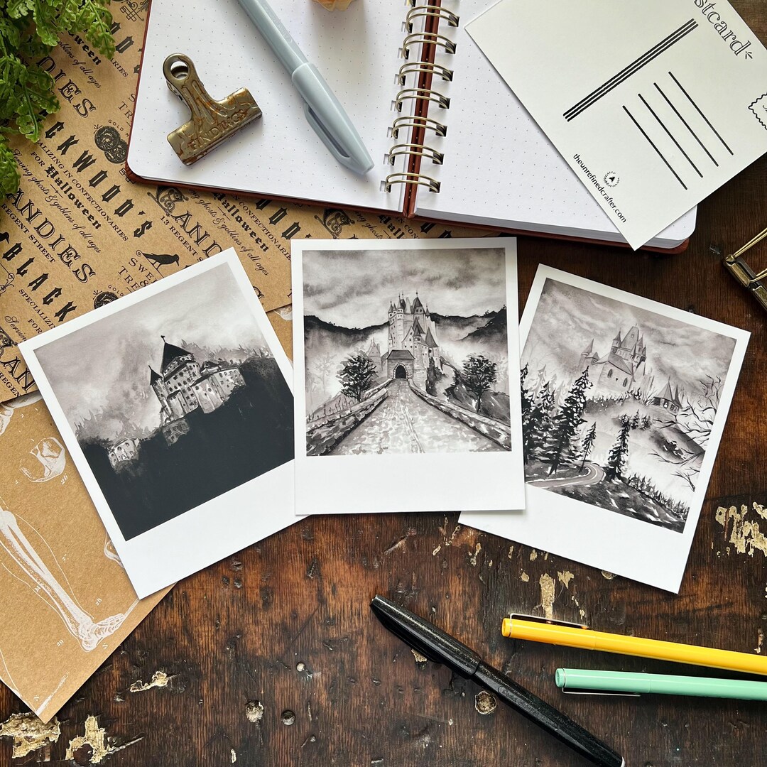 Haunted House Polaroid Postcard Set | Ghost | Halloween | Spooky ...
