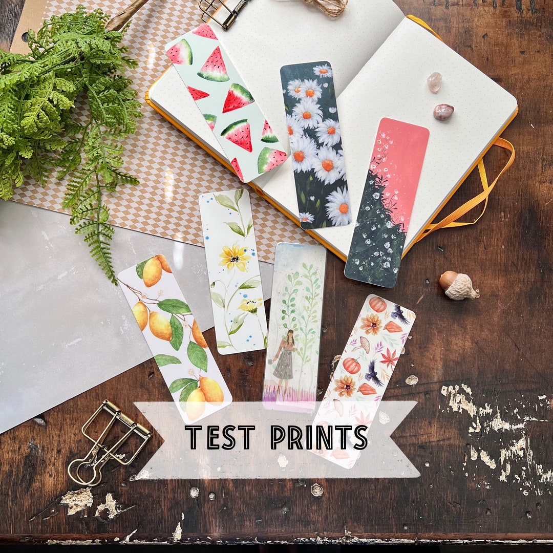 Test Print Bookmarks Floral Bookmark Book Lovers Gift Gift for Readers ...