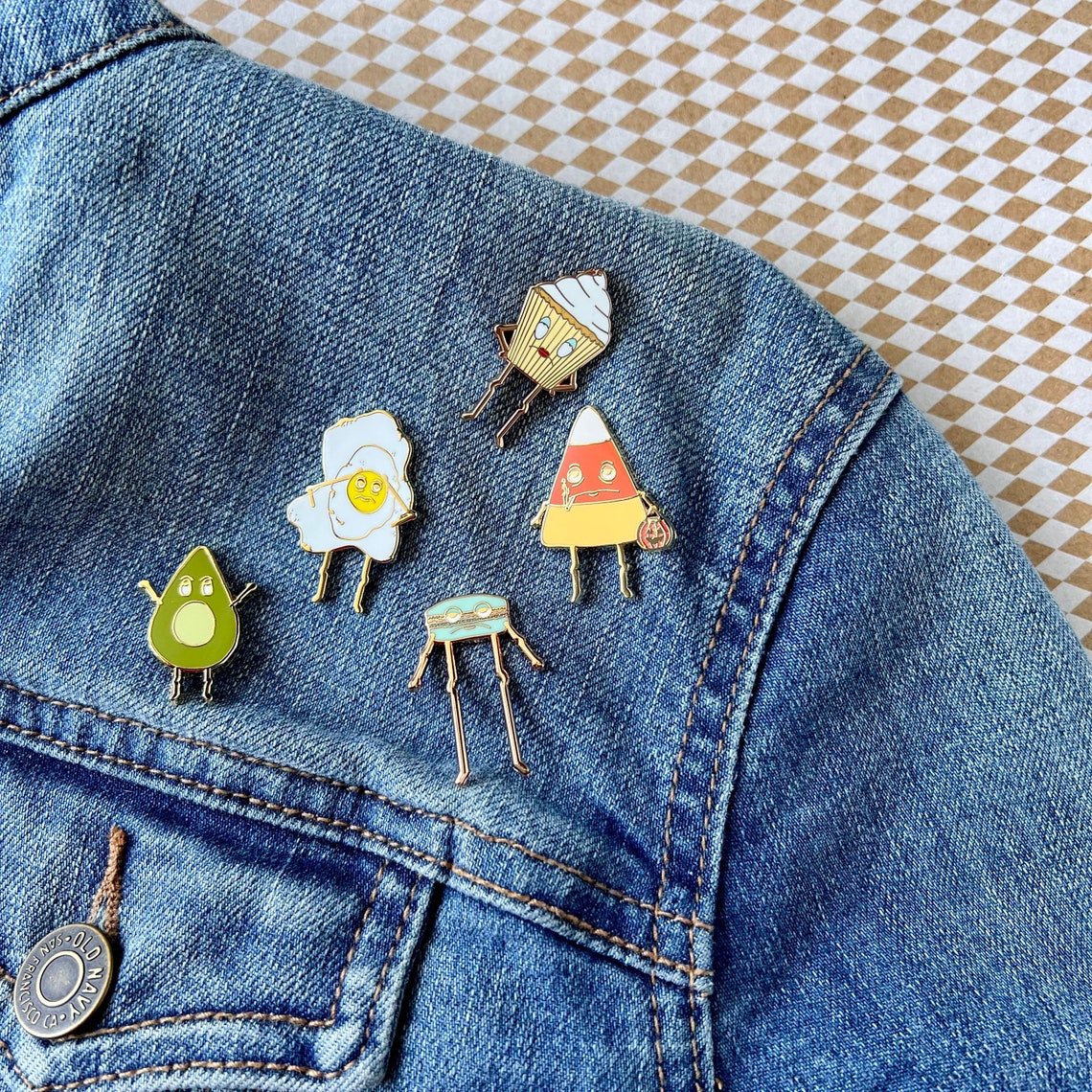 Sunny the Egg Enamel Pin | Egg | Gold | Miserable Food | Enamel Pin ...