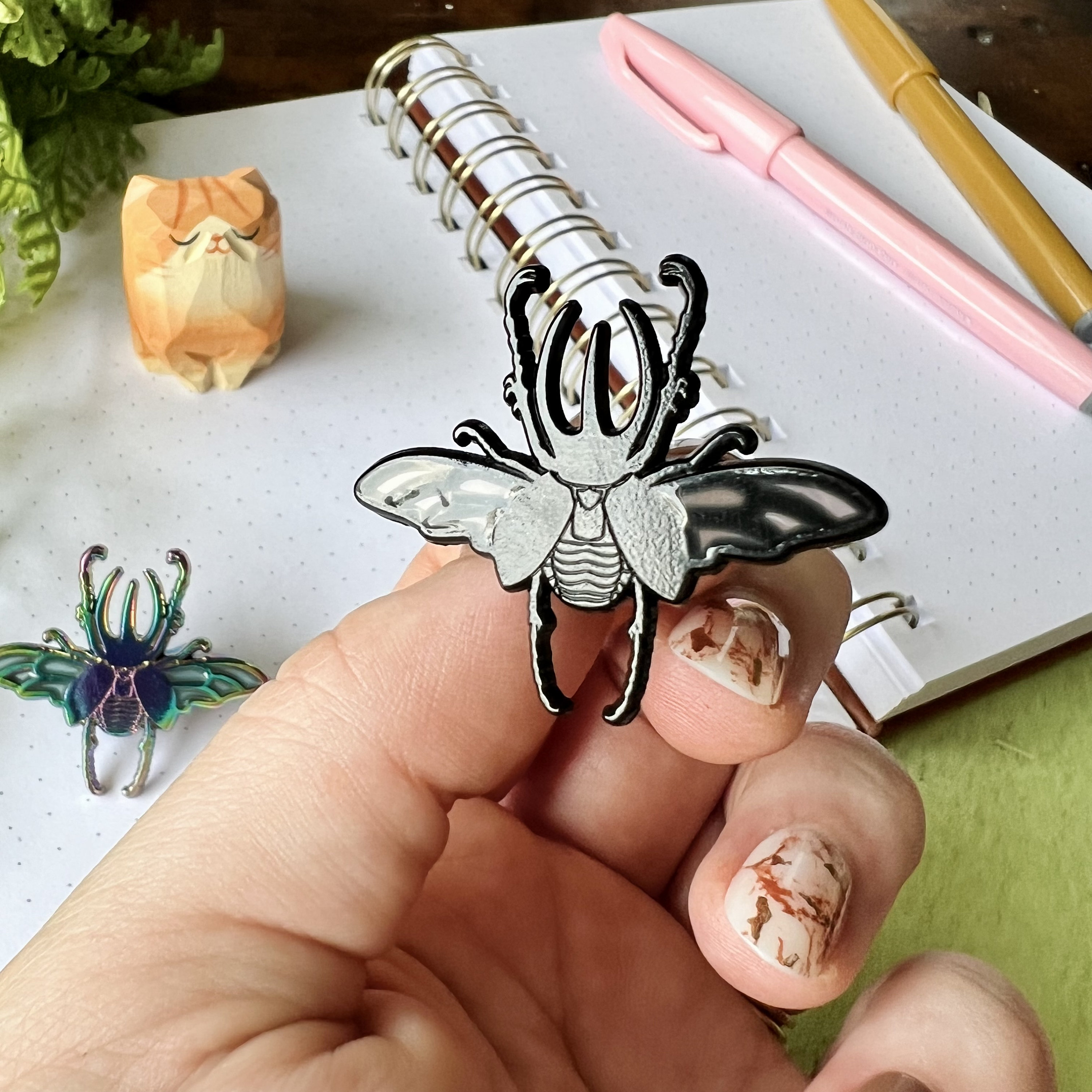 Atlas Beetle Hard Enamel Pin | Stained Glass | Transparent | Pins for ...