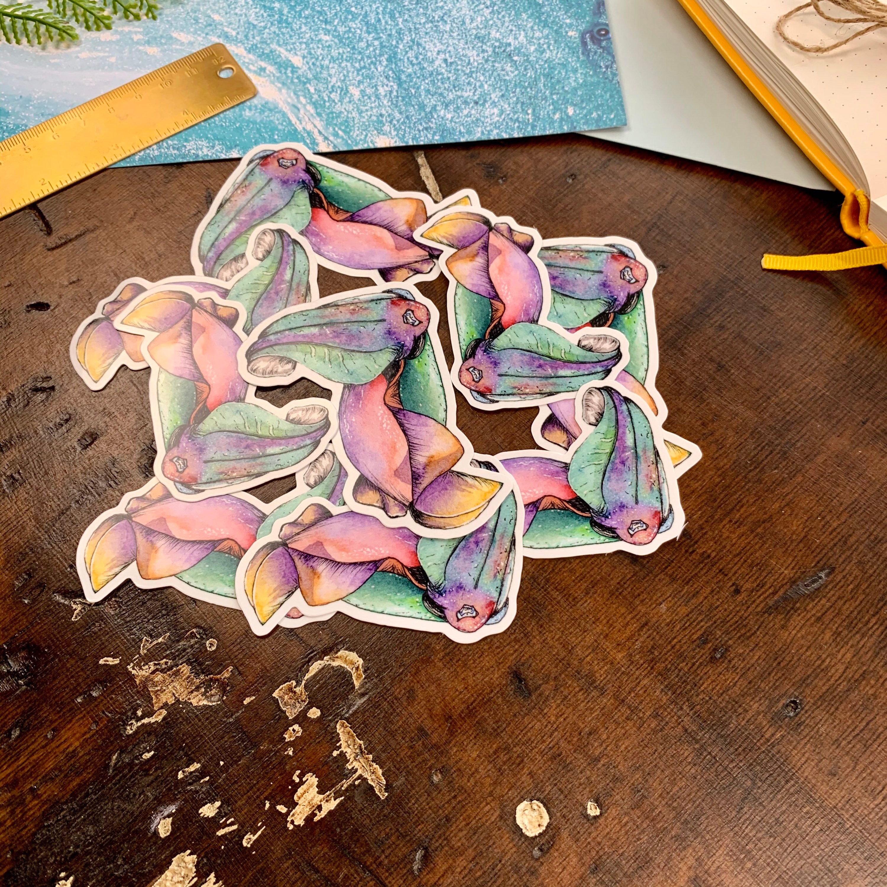 Cuttlefish Vinyl Sticker Fish Sticker Marine Life | Etsy