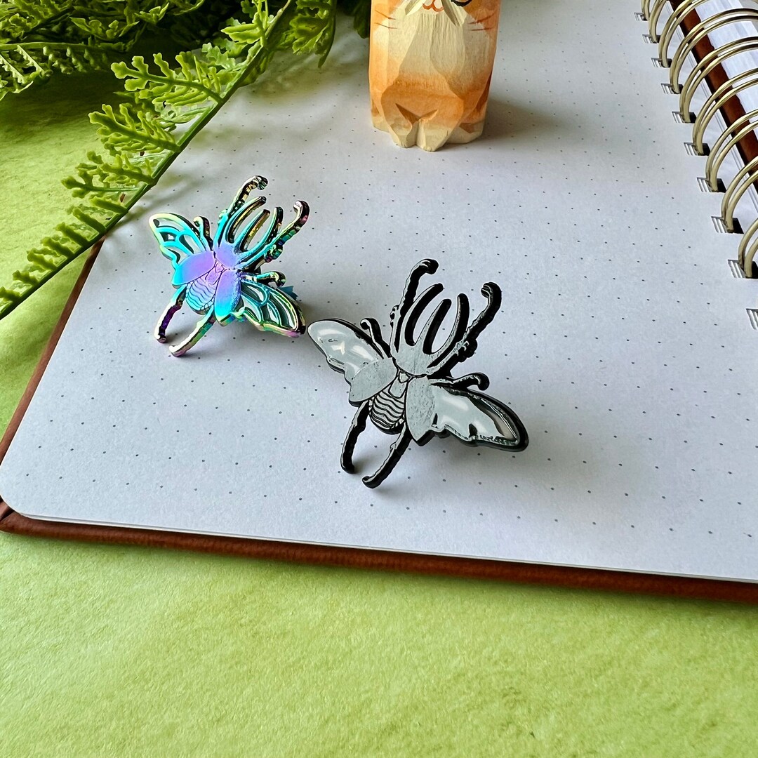 Atlas Beetle Hard Enamel Pin | Stained Glass | Transparent | Pins for ...