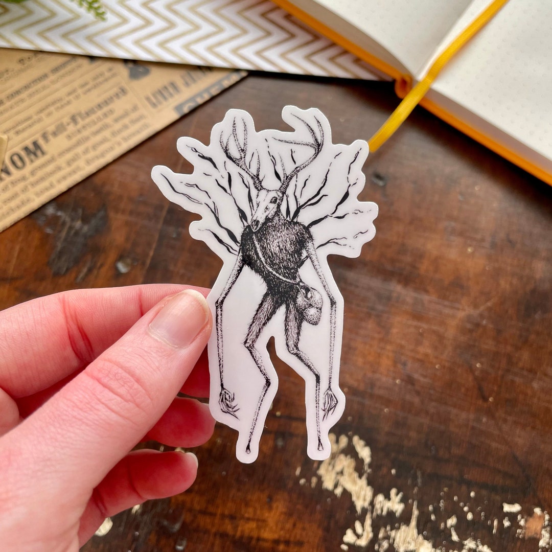 Wendigo Vinyl Sticker | Cryptid | Cryptozoology | Drawlloween | Laptop ...