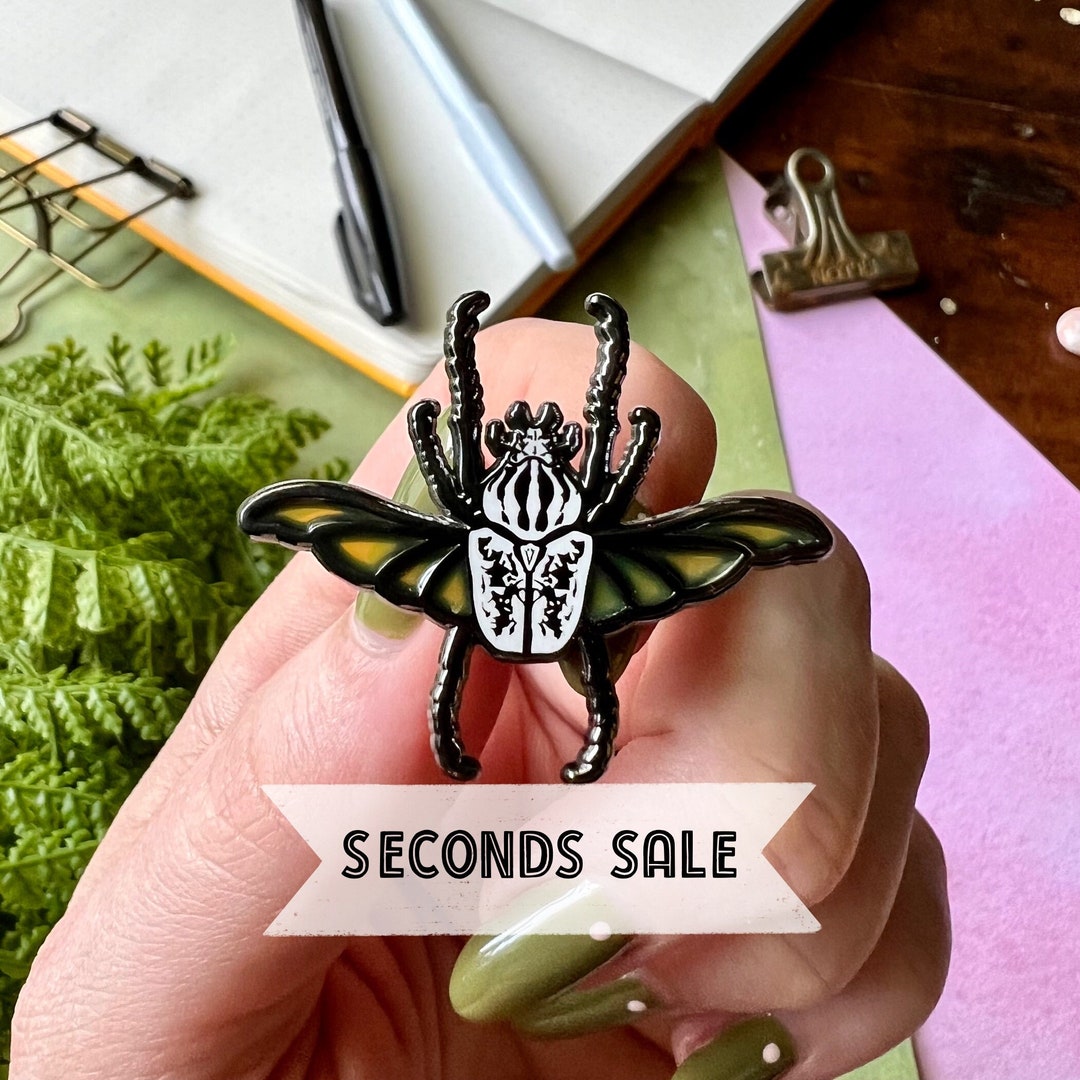 B Grade Goliath Beetle Hard Enamel Pin | Stained Glass | Transparent ...