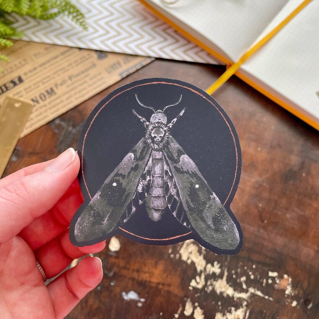 Death Moth Vinyl Sticker | Holographic | Bug | Butterfly | Laptop Decal ...