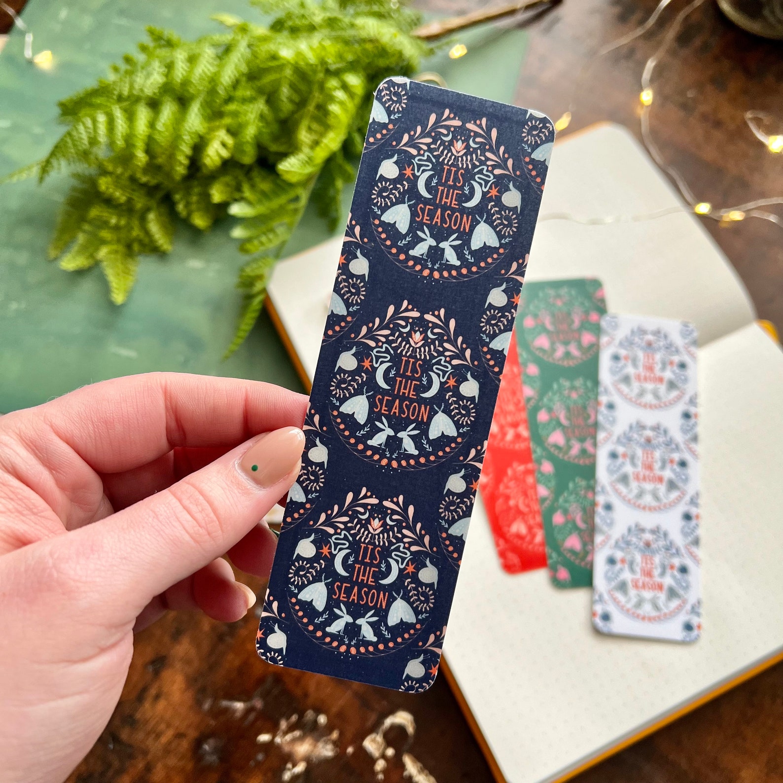 Christmas Magic Bookmark | Folk Art | Holiday | Book Lovers Gift | Gift ...