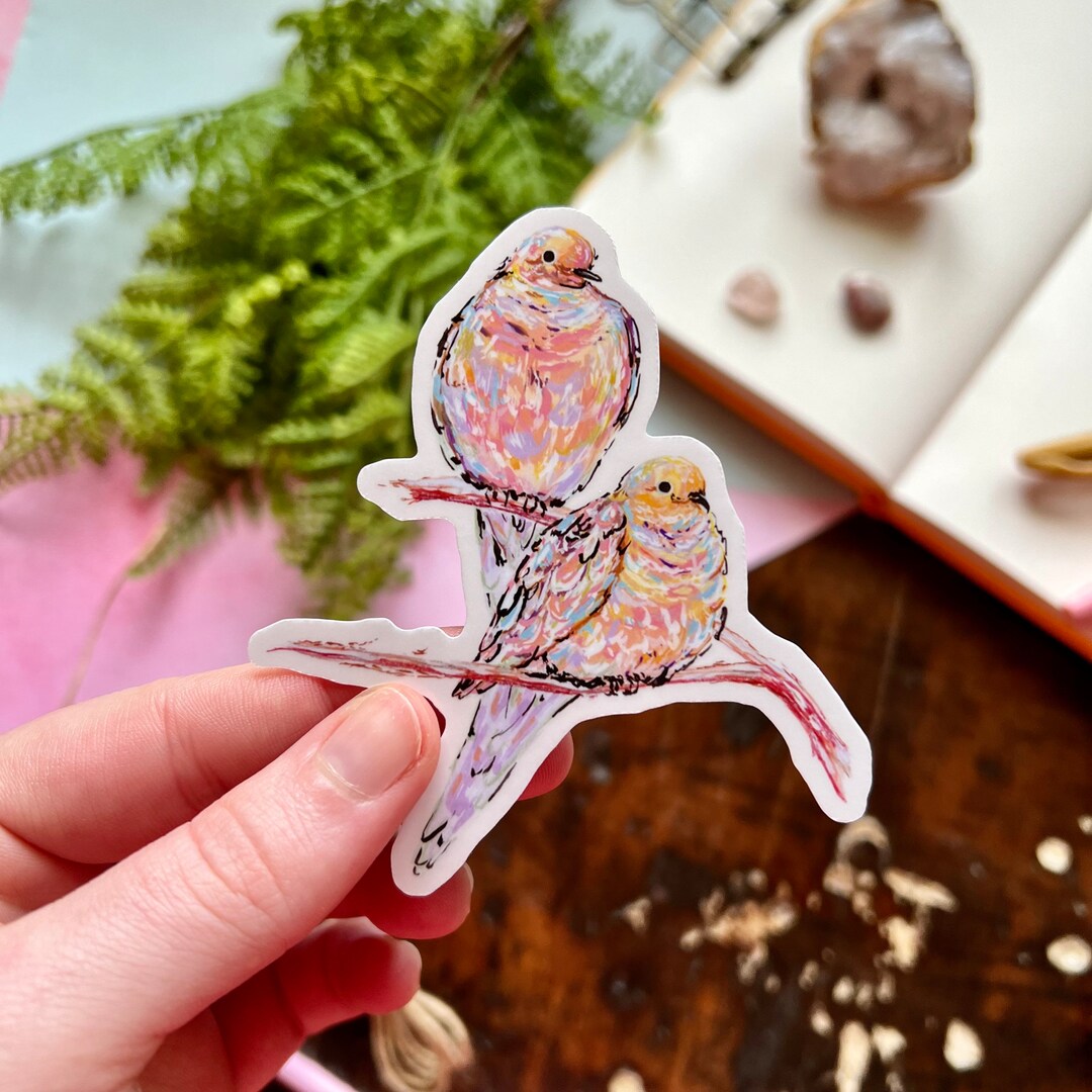 Mourning Doves Vinyl Sticker | Dove | Bird | Laptop Decal | Planner ...