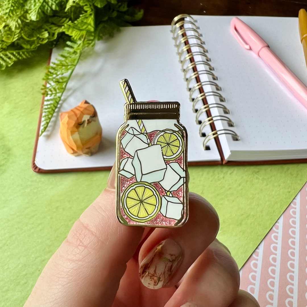 Pink Lemonade Hard Enamel Pin | Pins for Backpacks | Hat Pin | Enamel ...