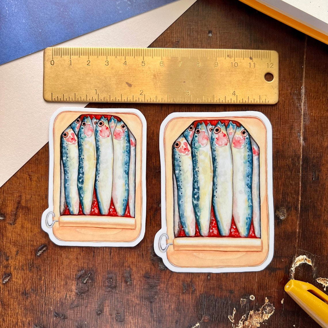 Packed Like Sardines Vinyl Sticker | Fish | Food | Laptop Decal ...
