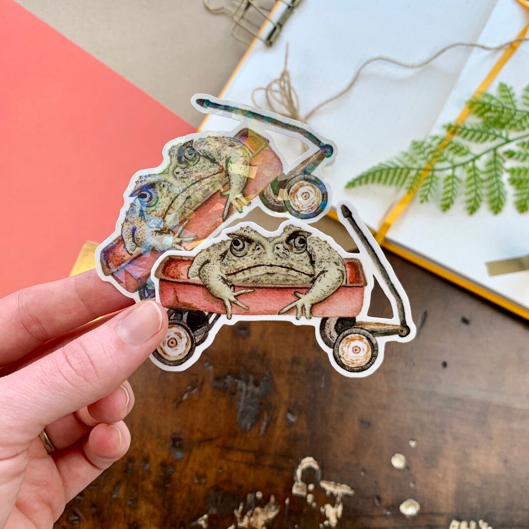 Herbert the Toad Vinyl Sticker, Holographic, Holo Glass, Laptop Decal ...