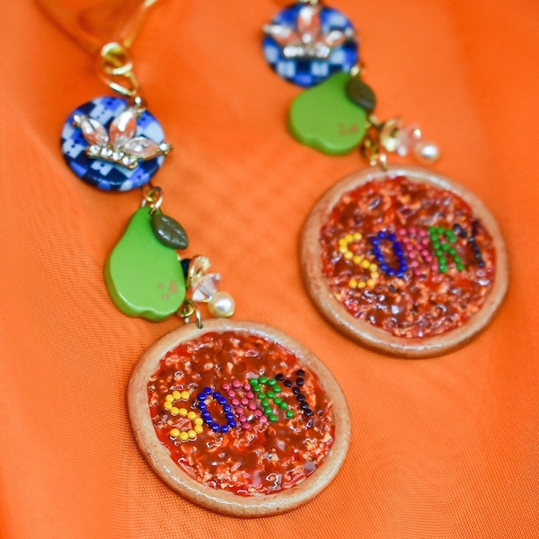 Pizza Keychain - Etsy