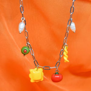Italian Pasta Charm Necklace - Etsy