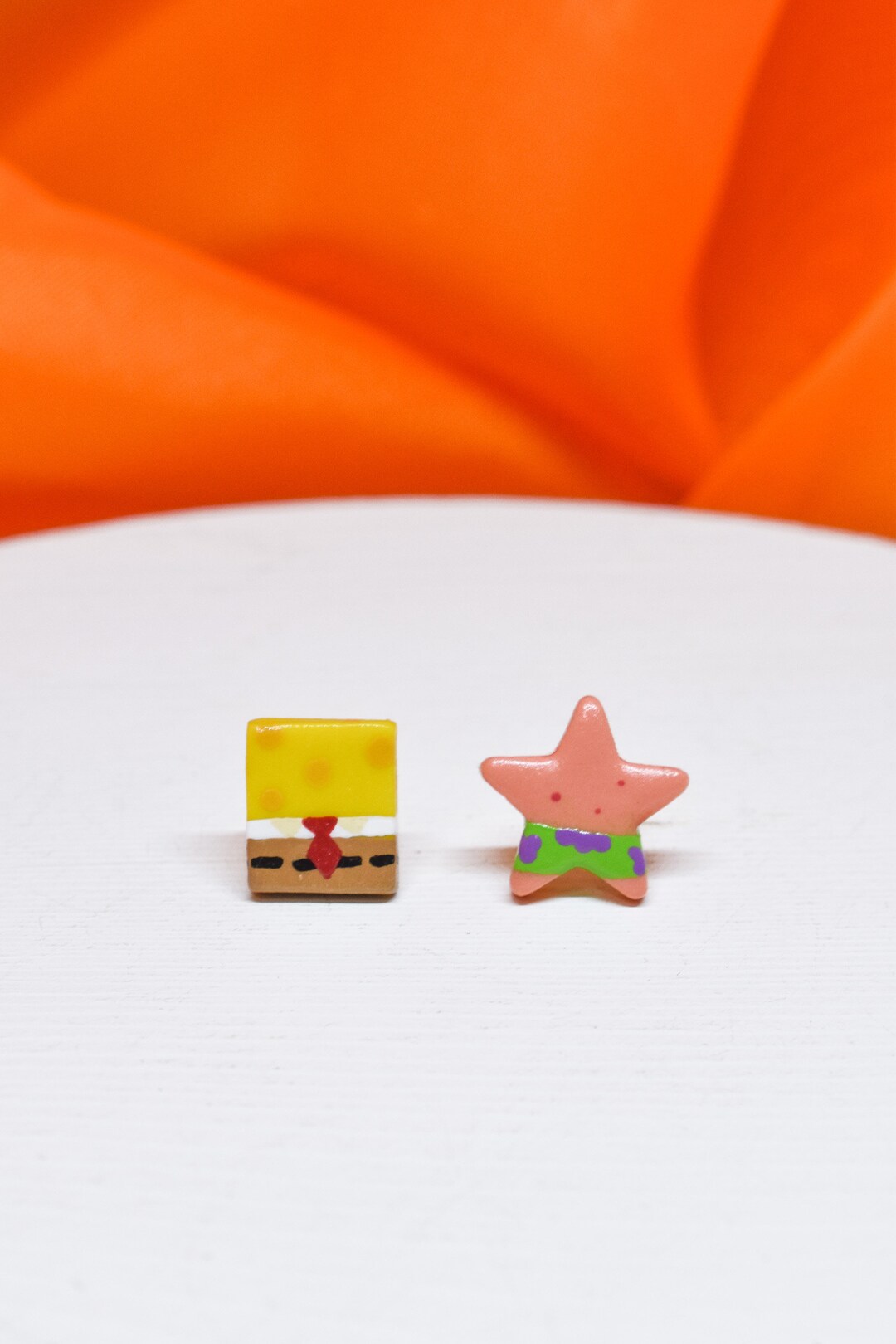 Spongebob and Patrick Stud Earrings - Etsy