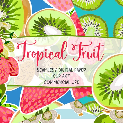 Watercolor Watermelon Digital Paper Fruit Tropical Summer - Etsy