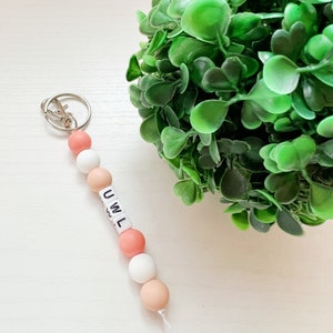 College Keychain Custom College Initials Design High School Senior Gift ...