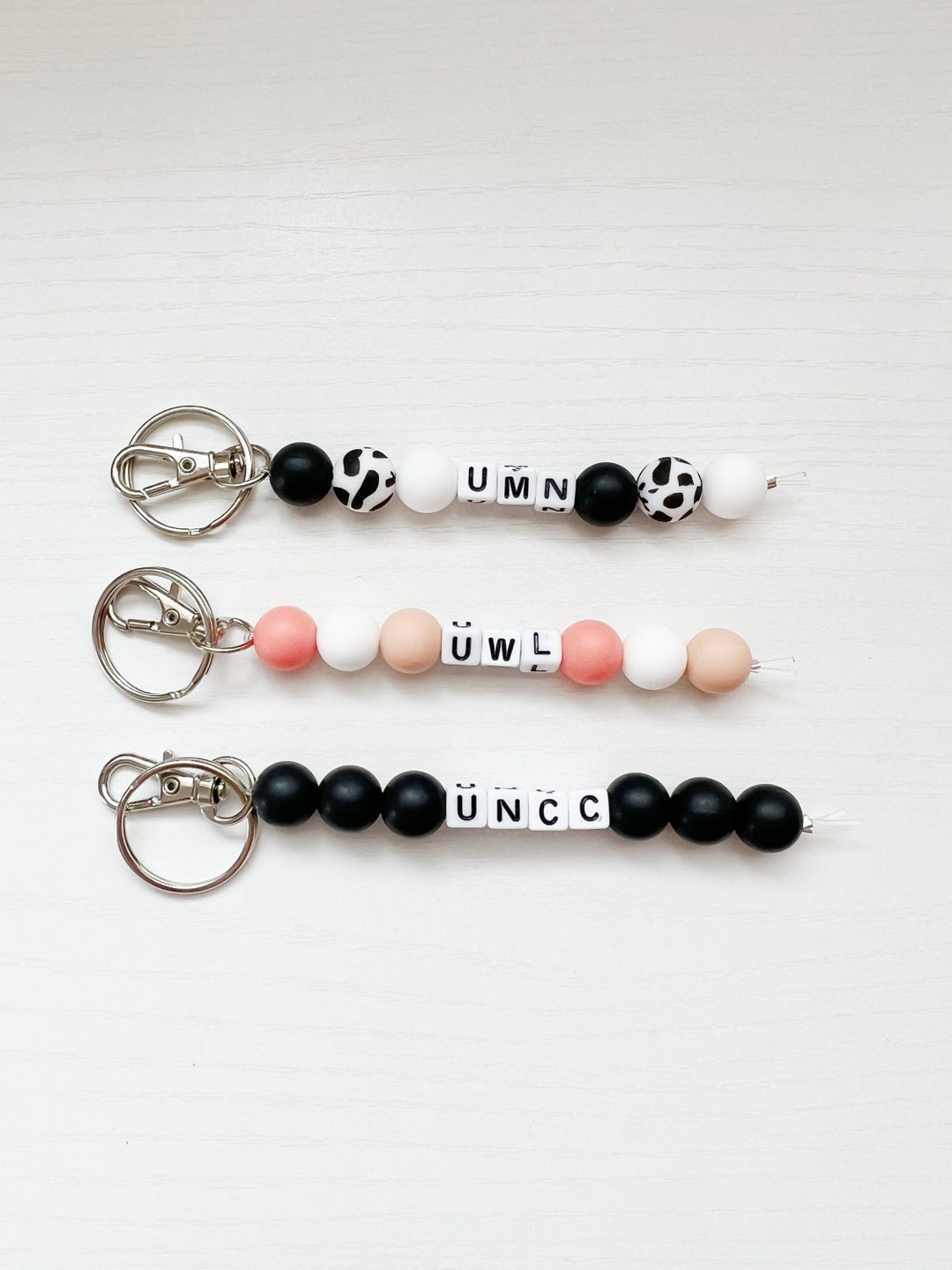 College Keychain Custom College Initials Design High School Senior Gift ...