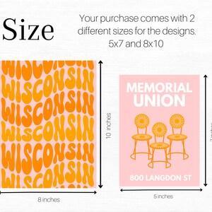 UW Madison Wall Art Decor University of Wisconsin Madison Dorm Room ...