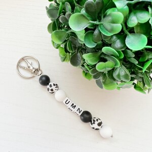 College Keychain Custom College Initials Design High School Senior Gift ...