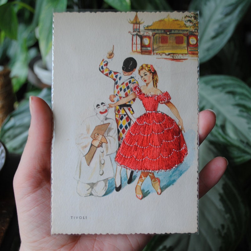 Embroidered Postcard - Etsy