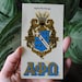 Original Alpha Phi Omega Decal - Fraternal Retro Window Sticker - Crest ...