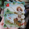 Vintage Girl Scouts Second Class Emblem Clover Silver Green Fabric ...