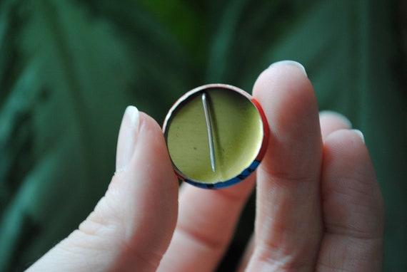 Vintage 1966 The Riddler Button - Comics Pin Back - B… - Gem