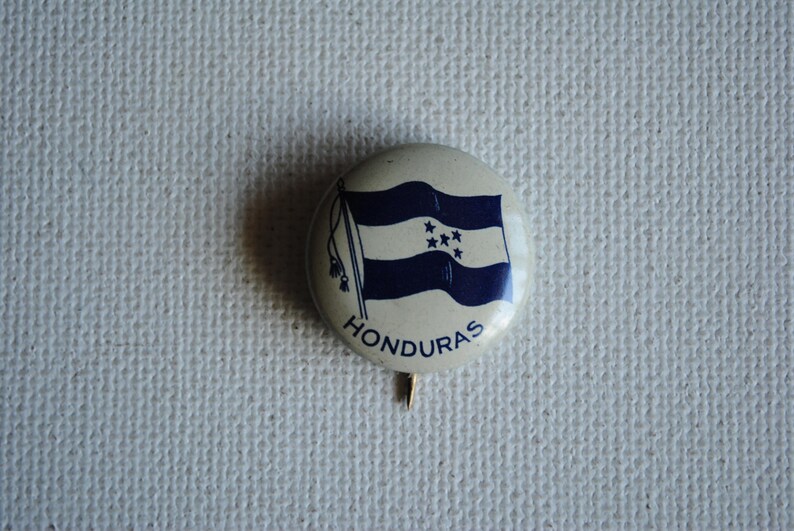 Vintage Honduras Flag Pin Back Button - Flags of the World Pinback ...