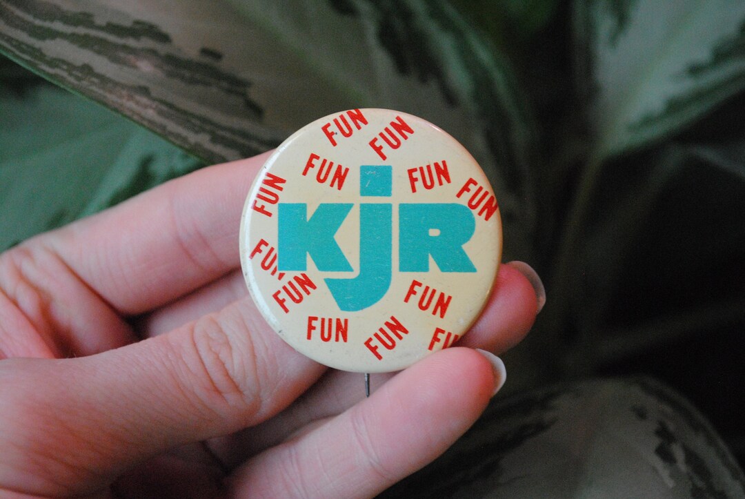 1960's KJR Seattle Button - FUN - Radio Station Pin Back - Vintage ...