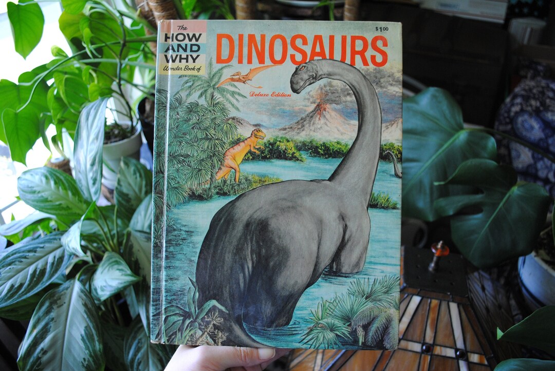 1960 the How and Why Wonder Book of Dinosaurs Hardcover Deluxe Edition ...