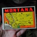 Original Montana State Travel Decal MT Retro Window Sticker Vintage ...