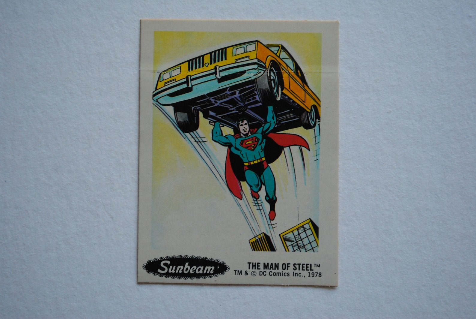1978 the Man of Steel Sticker DC Comics Sunbeam Number 2 of 30 Arnold ...