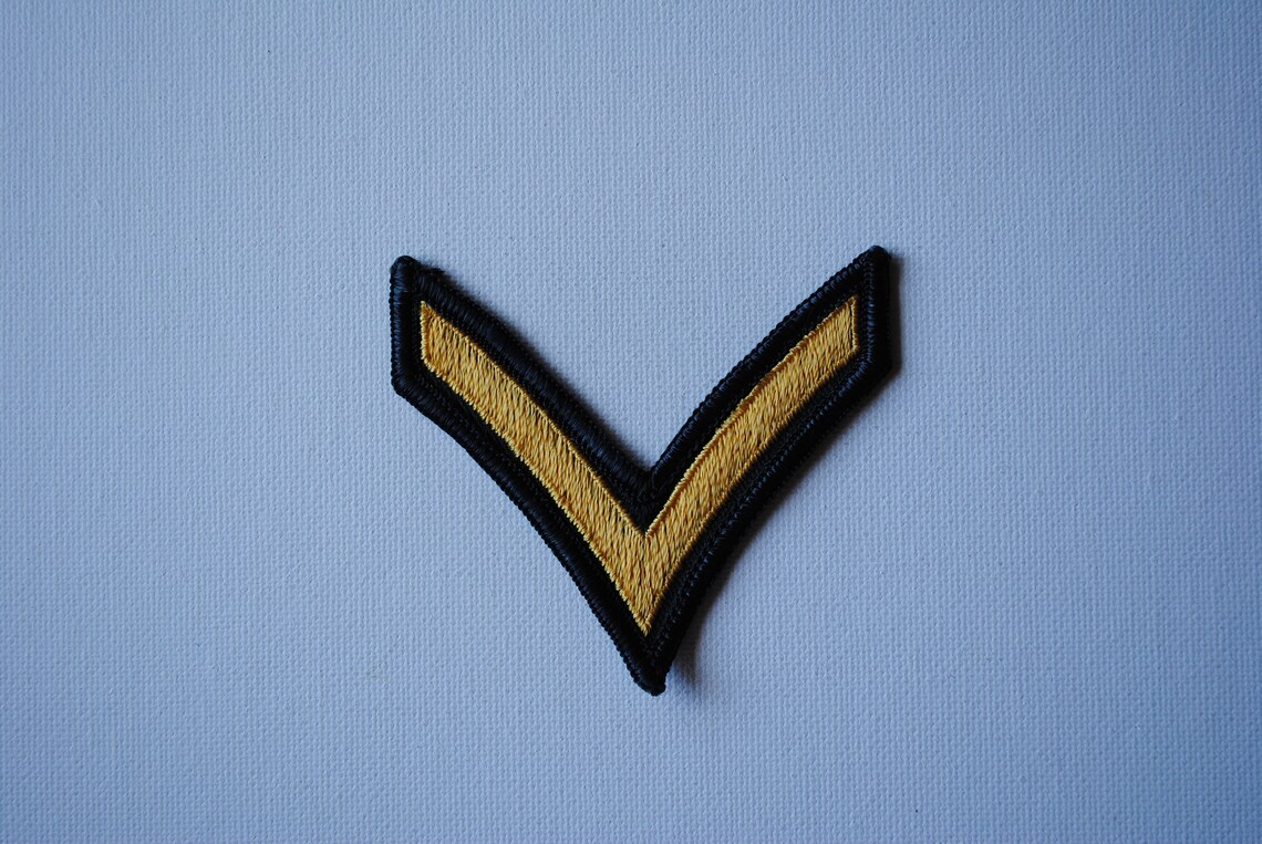 Vintage US Army Private Second Class Rank Patch PV2 Green - Etsy