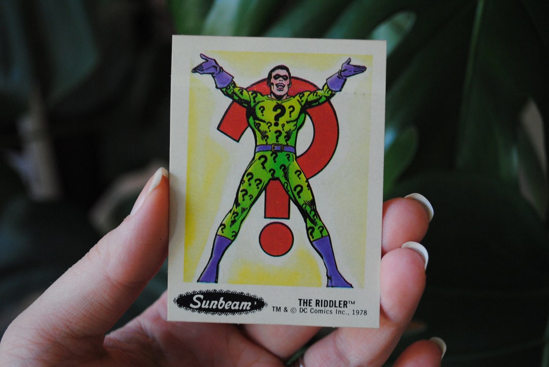 1978 the Riddler Sticker - DC Comics - Batman - Sunbeam - No 14 of 30 ...