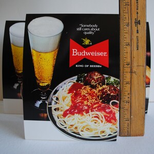 Vintage 1974 Budweiser Advertising Stand up - Table Tent - Two Sided ...