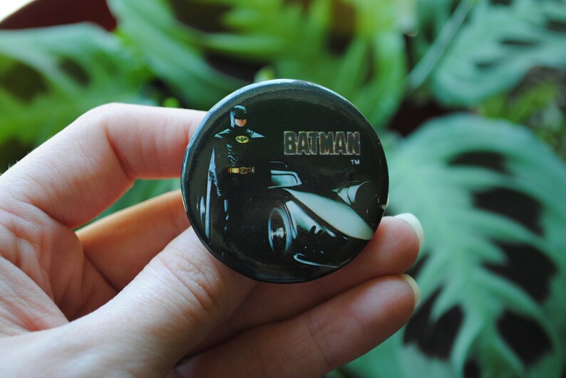 1989 Batman With Batmobile Button DC Comics Inc Michael | Etsy