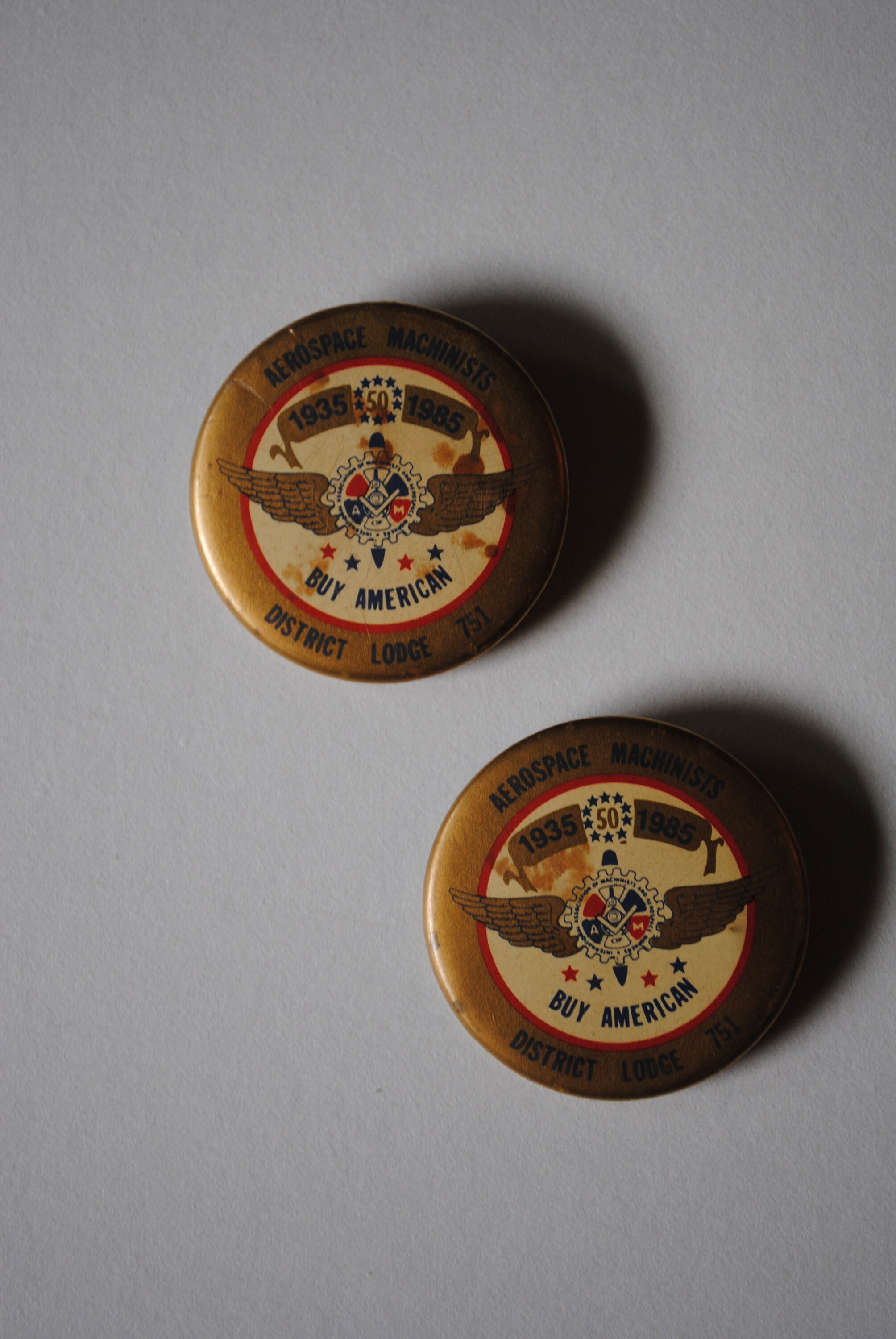 Vintage District Lodge 751 Union Button Aerospace Machinists - Etsy