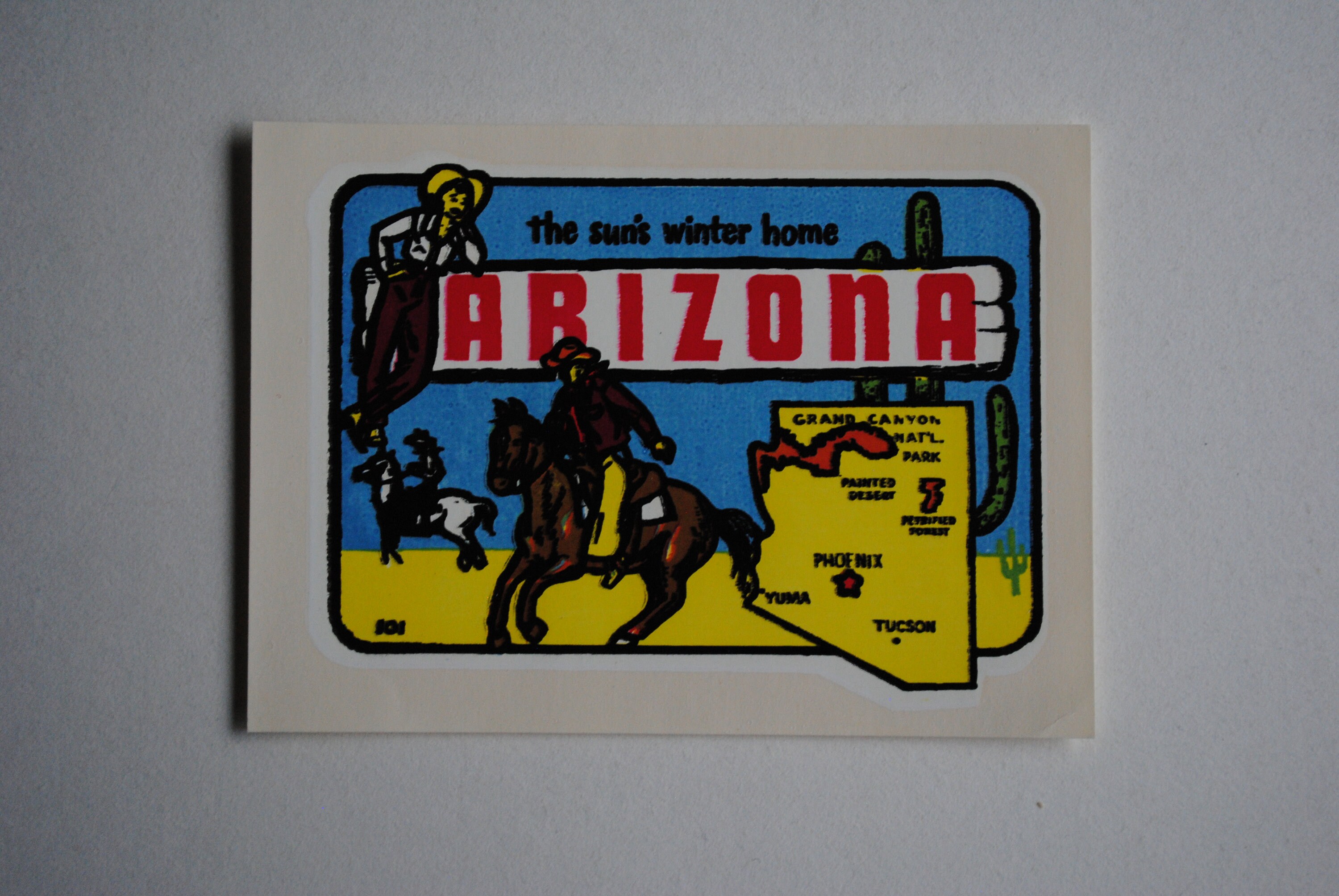 Original Arizona State Travel Decal AZ Retro Window | Etsy