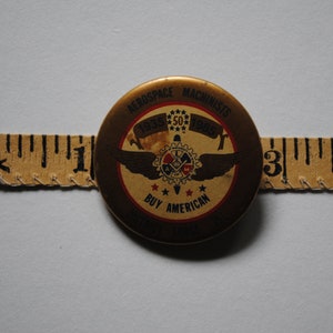 Vintage District Lodge 751 Union Button Aerospace Machinists - Etsy