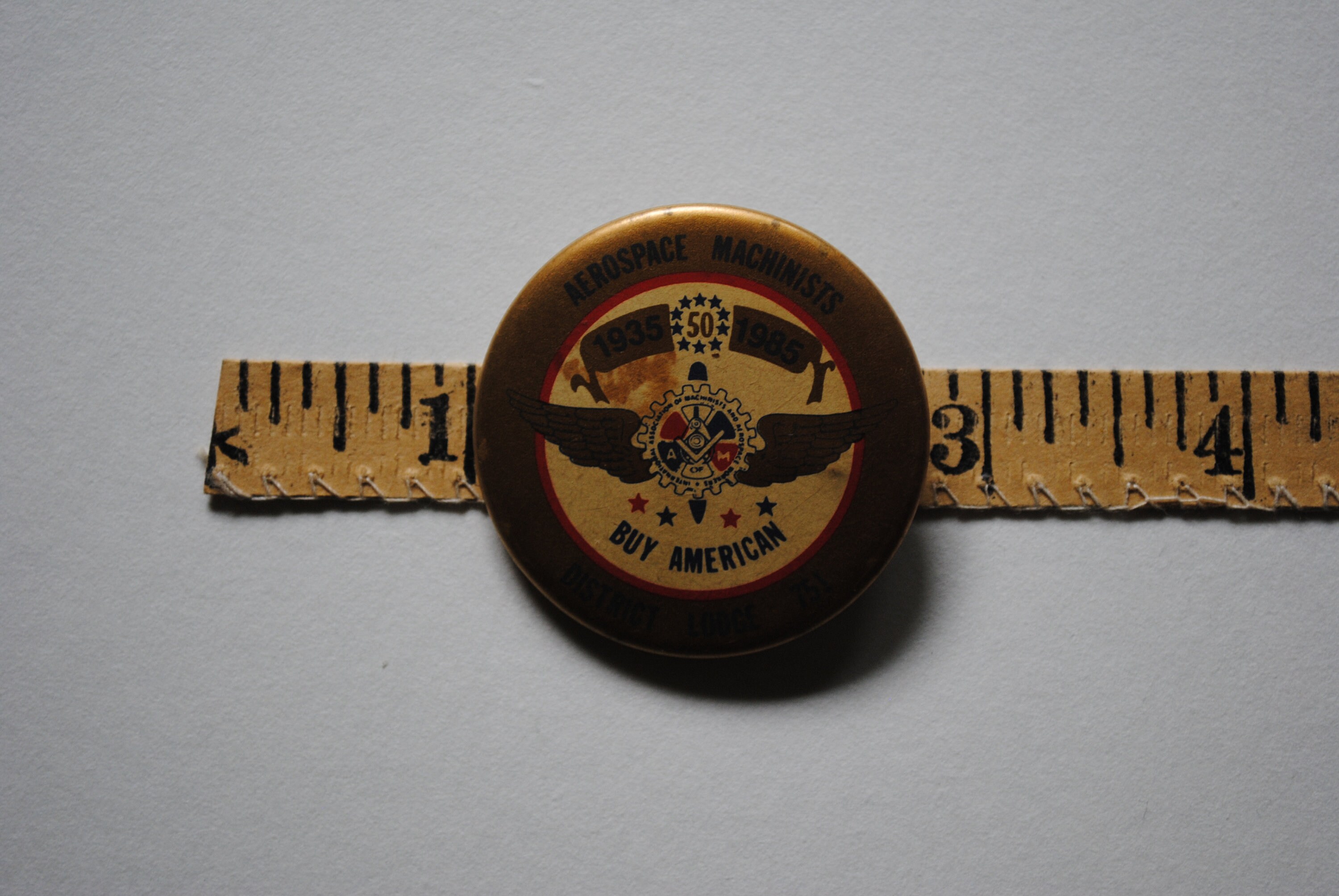 Vintage District Lodge 751 Union Button Aerospace Machinists - Etsy