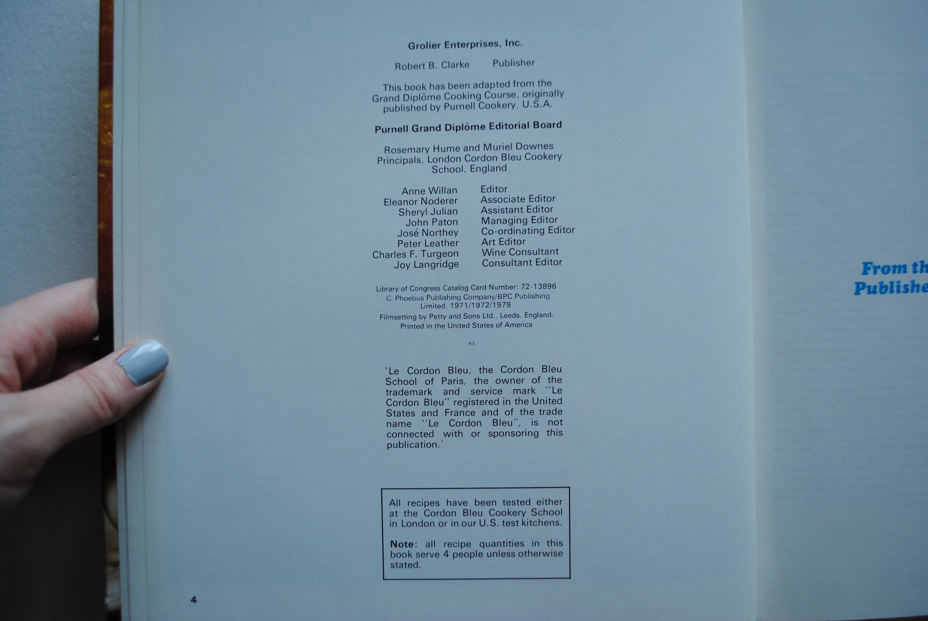 1979 Grand Diplôme Cooking Course Book - Volume 1 - Grolier Enterprises ...